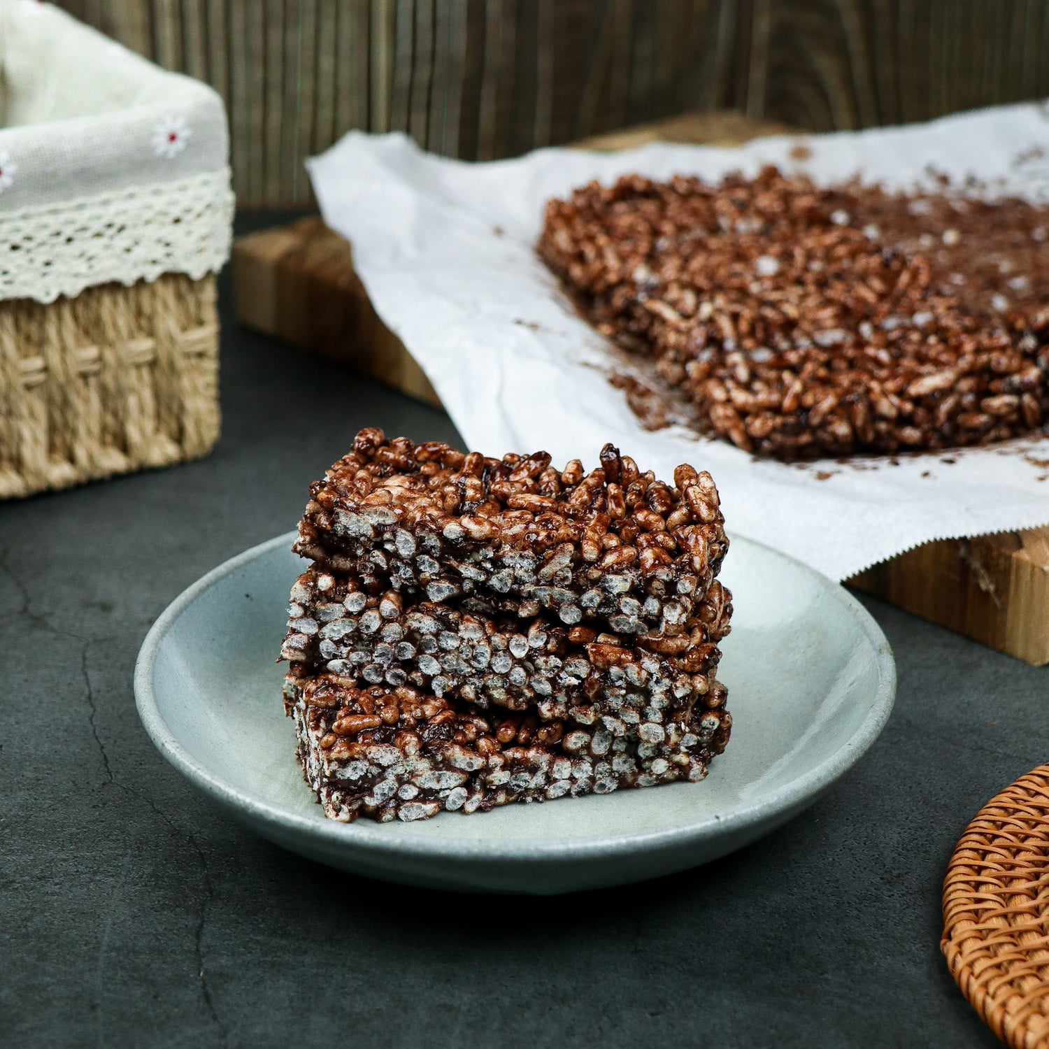 High protein snack - chocolate rice bubble crunch – Zing Wellbeing